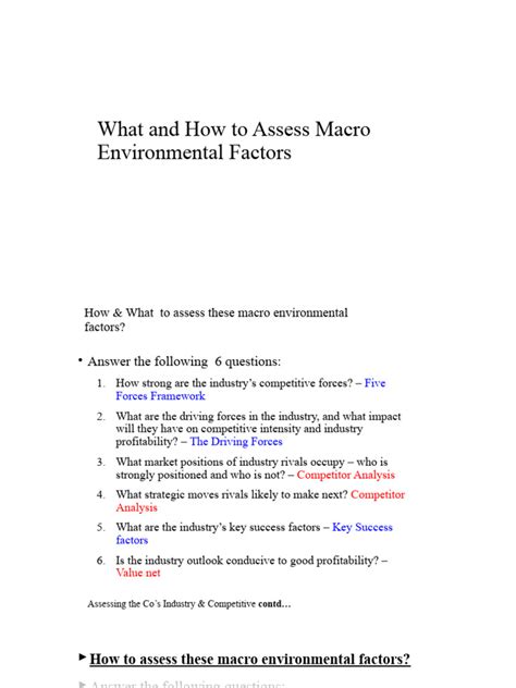 What And How To Assess Macro Environmental Factors Pdf