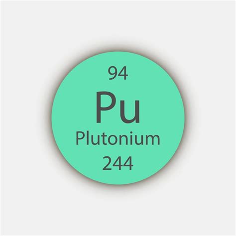 Plutonium Symbol Chemical Element Of The Periodic Table Vector Illustration 16108286 Vector