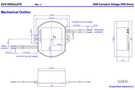 W V EUV PS Series Constant Voltage LED Driver By Inventronics