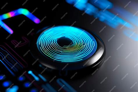 Premium Ai Image Fingerprint Authentication Button Biometric Security