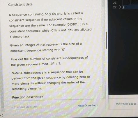 Consistent Data A Sequence Containing Studyx