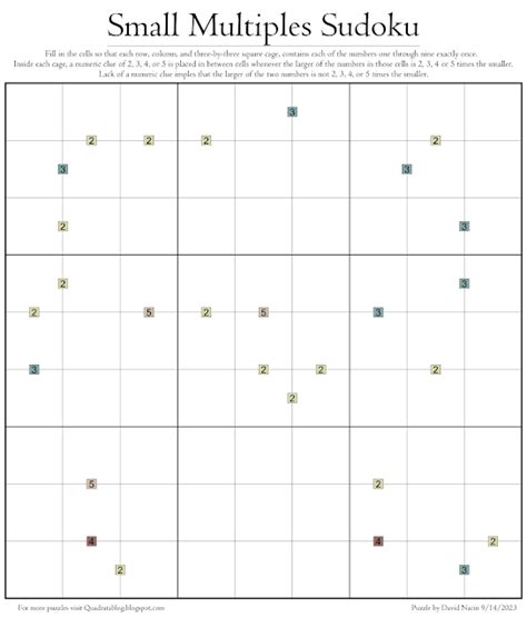 Small Multiples Sudoku