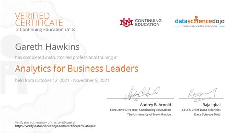 Gareth Hawkins S Certificate Data Science Dojo