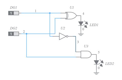 Half Subtractor Multisim Live
