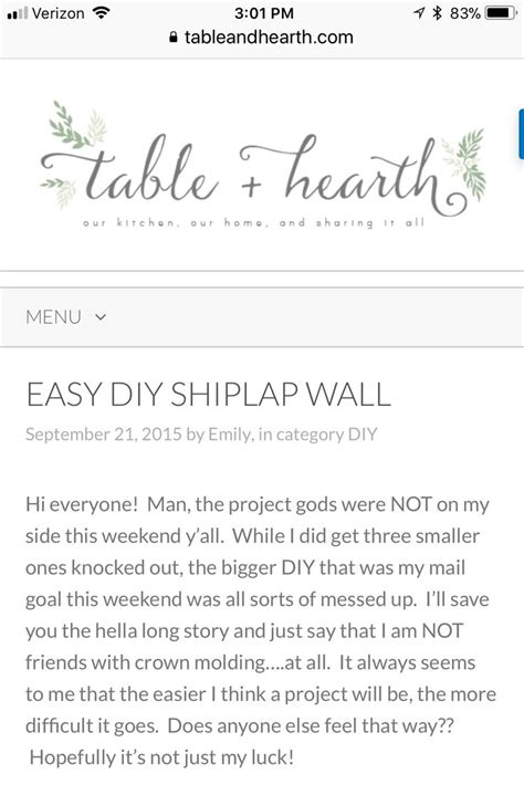Table And Hearth Diy Shiplap Walls Shiplap Wall Diy Ship Lap Walls