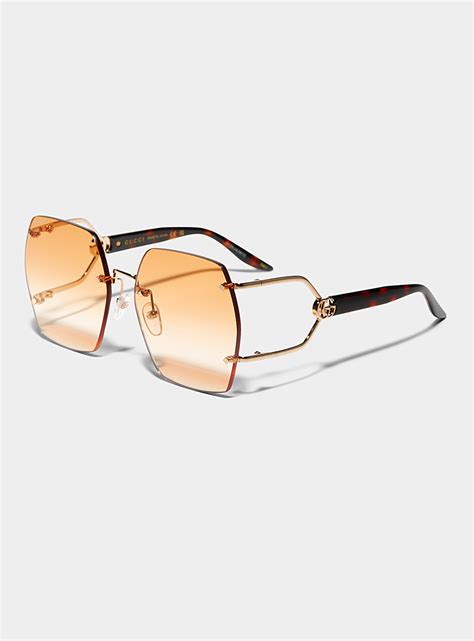 Split Temples Square Sunglasses Gucci Simons