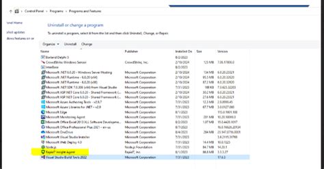 Powershell Commands To Uninstall Rapi7 Insight From Virutual Machine And Install Nvm From