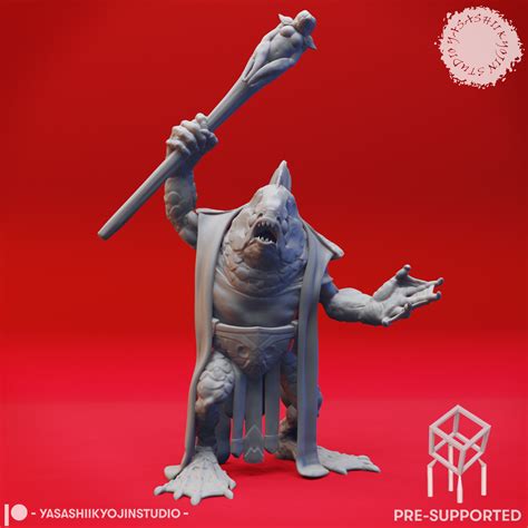 👹 Kuo Toa Archpriest Miniature Pre Supported・ 3d File For 3d Printing・cults