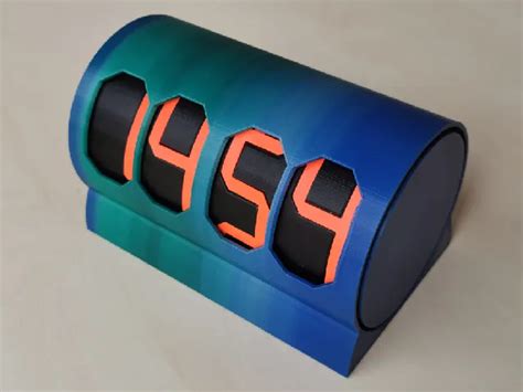 Make Of Overlapping Segments Rotary Digital Clock By Jens L Download Free Stl Model