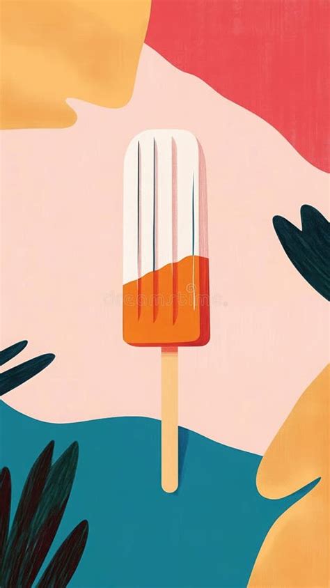 Frozen Popsicle Melting Hand Drawn Textures Stock Illustration Illustration Of Vibrant