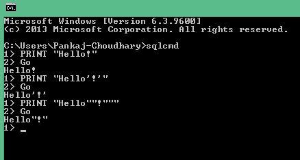 Use SQLCMD Utility In SQL Server