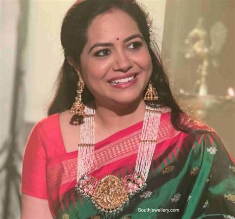 Sunitha In A Pearl Haram Set Indian Jewellery Designs