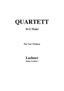 String Quartet In G Major Op 107 Von I Lachner Noten Auf MusicaNeo