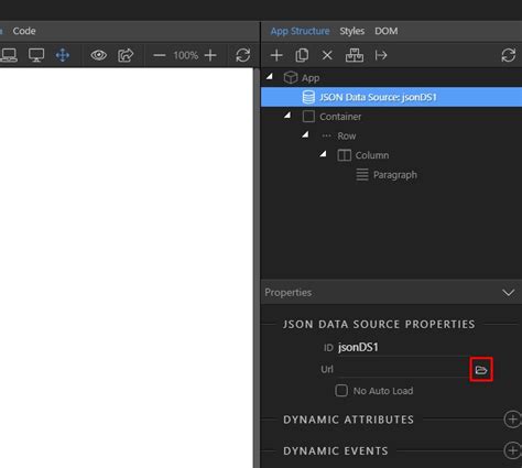 wappler documentation working with json data