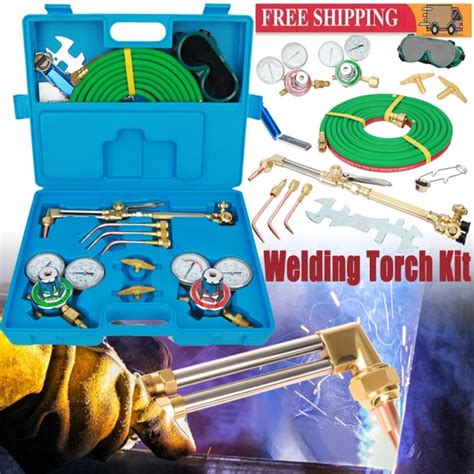 Oxygen Acetylene Torch Kit Gas Cutting Welding Kit Portable Oxy Brazing Welder 336 40