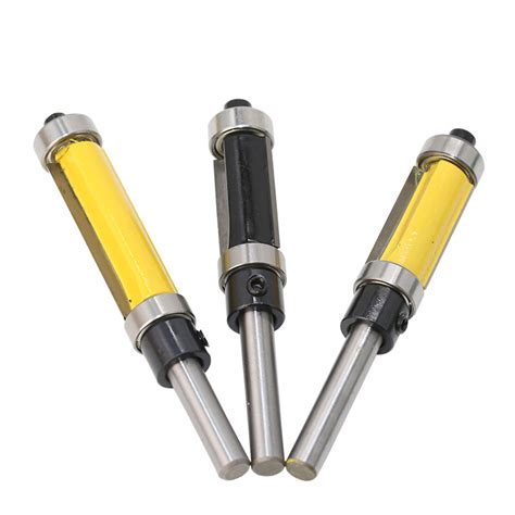 精品仿型形双轴承修边刀修边机刀头带轴承直刀木工铣刀柄附培林 虎窝淘