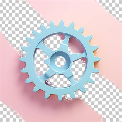 Engrenage En Plastique Sur Surface Transparente PSD Premium