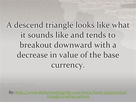 Forex Symmetrical Triangle Trading Pattern Pptx