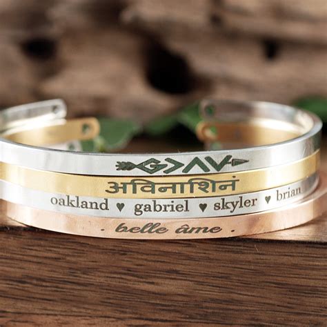 Engraved Cuff Bracelet Custom Engraved Cuff Engraved Cuff Etsy