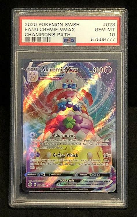 Mavin 2020 Pokemon SWSH Champions Path Alcremie VMAX 023 Rare Full