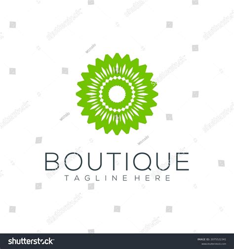 Yoga Class Logo Design Made Leaves Stock Vector Royalty Free