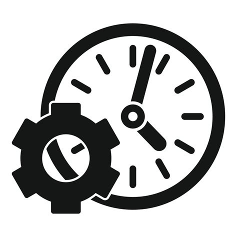 Gear Work Time Icon Simple Style Vector Art At Vecteezy