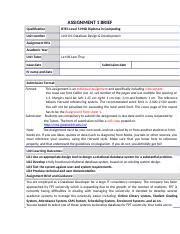Ddd Assignment Brief Docx Assignment Brief Qualification Btec Level