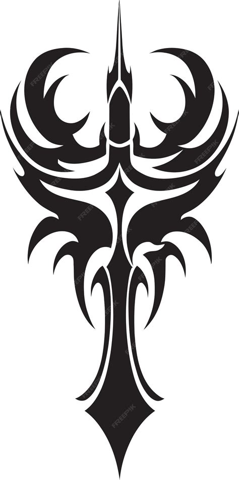 Necromantes Netherblade Batalha Machado Vector Símbolo Místico Marauder Fantasia Machado Símbolo