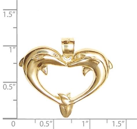 New 14k Gold Dolphin Pendant Etsy