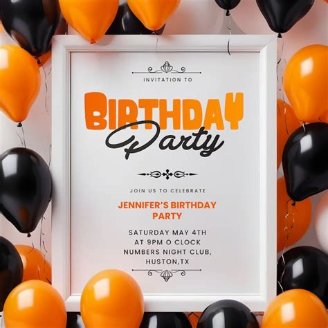 Premium Psd Birthday Party Invitation Flyer Template