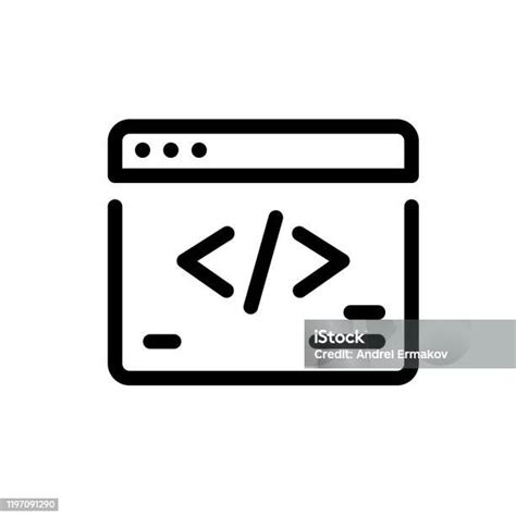 Symbol Der Codierung Programmierung Websitelayout Vektorsymbole Auf