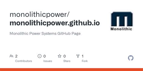 Github Monolithicpower Monolithic Power Systems Github Page