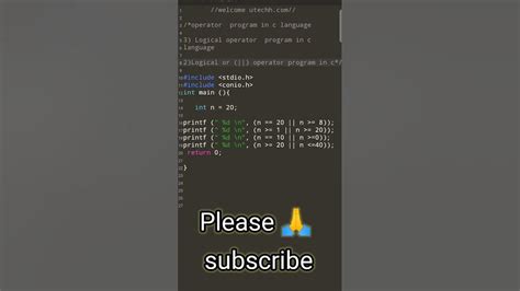 C Logical Operator Or Operator Or Operator In C Programming C
