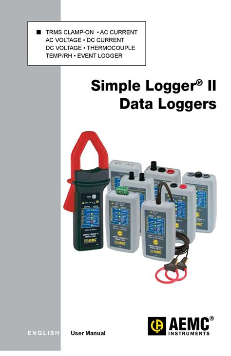 aemc simple logger ii user manual pdf download manualslib