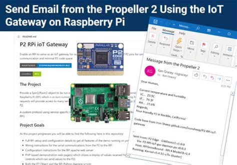 Send Email From The Propeller 2 Using The IoT Gateway On Raspberry Pi Parallax