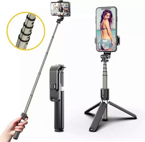 Xt 02 Black Selfie Stick Tripod Stand Plastic Smartphones At ₹ 75
