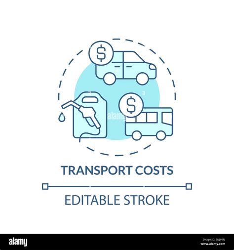 Transport Costs Turquoise Concept Icon Stock Vector Image Art Alamy