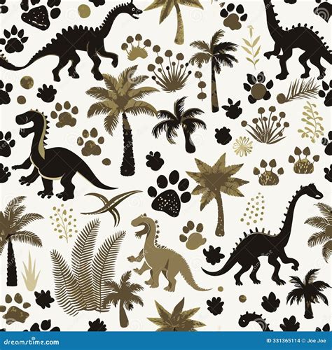 Prehistoric Patterns A Dinosaur Themed Illustration Cartoondealer