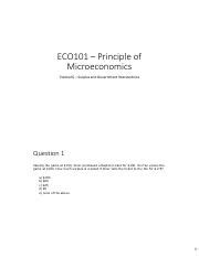ECO101 Tutorial6 Babe Pdf ECO101 Principle Of Microeconomics Tutorial 6 Surplus And