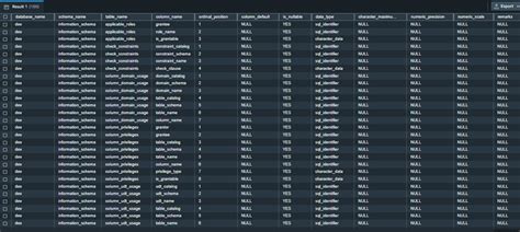 How Do I Get Table And Column Information From Redshift Spark By