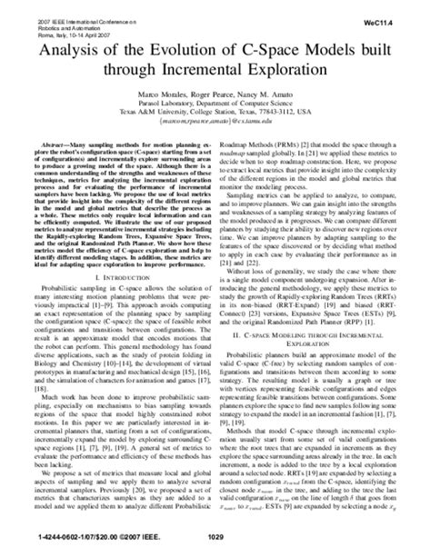 Pdf Analysis Of The Evolution Of C Space Models Built Through