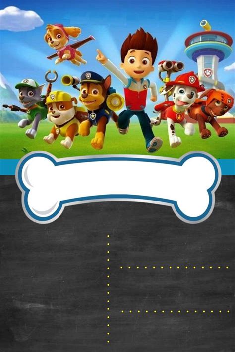 Convite Patrulha Canina Pra Editar Paw Patrol Birthday Invitations