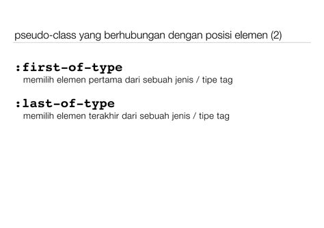 css dasar 8 pseudo class pdf