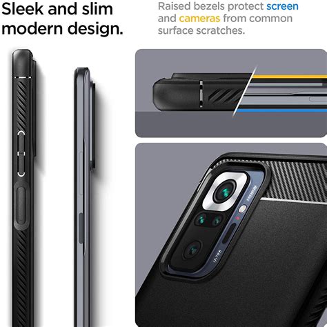 Redmi Note 10 Pro Rugged Armor Case Spigen Matte Black In Pakistan