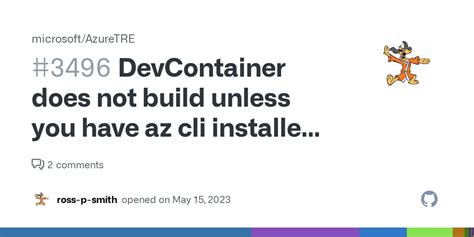 DevContainer Does Not Build Unless You Have Az Cli Installed On Your Host Machine Issue