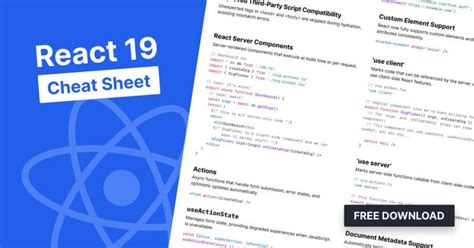 Nadav Lebovitch On Linkedin React 19 Cheat Sheet