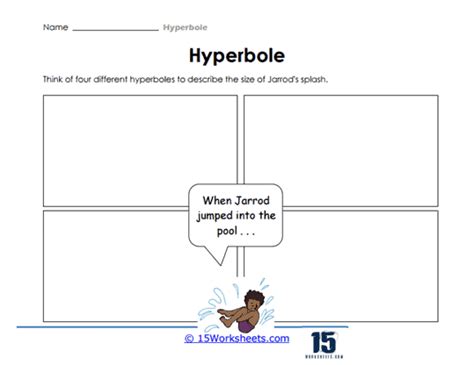 Hyperbole Worksheet Figurative Language Worksheets