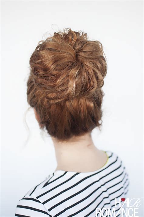 Curls Week Curly Top Knot Hairstyle Tutorial Hair Romance