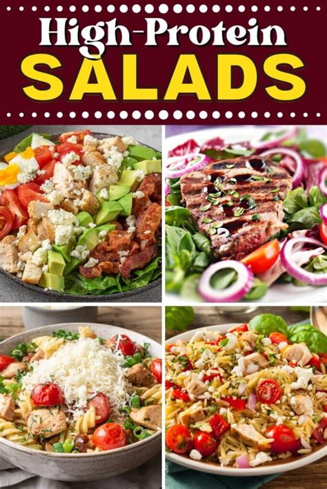 25 Easy High Protein Salads Healthy Recipes Insanely Good