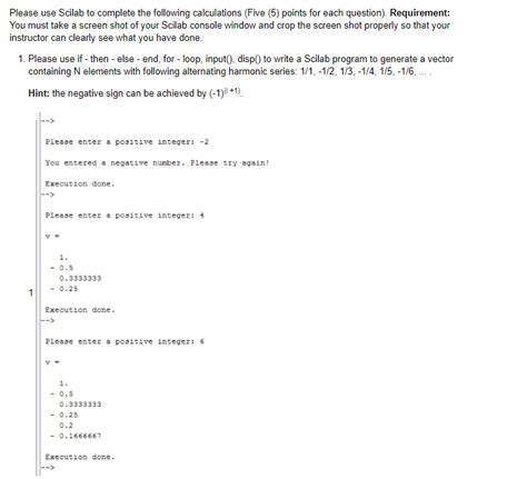 Solved Please Use Scilab To Complete The Following
